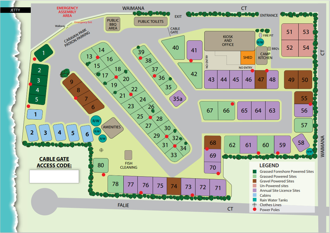 Park Map - Port Rickaby Caravan Park