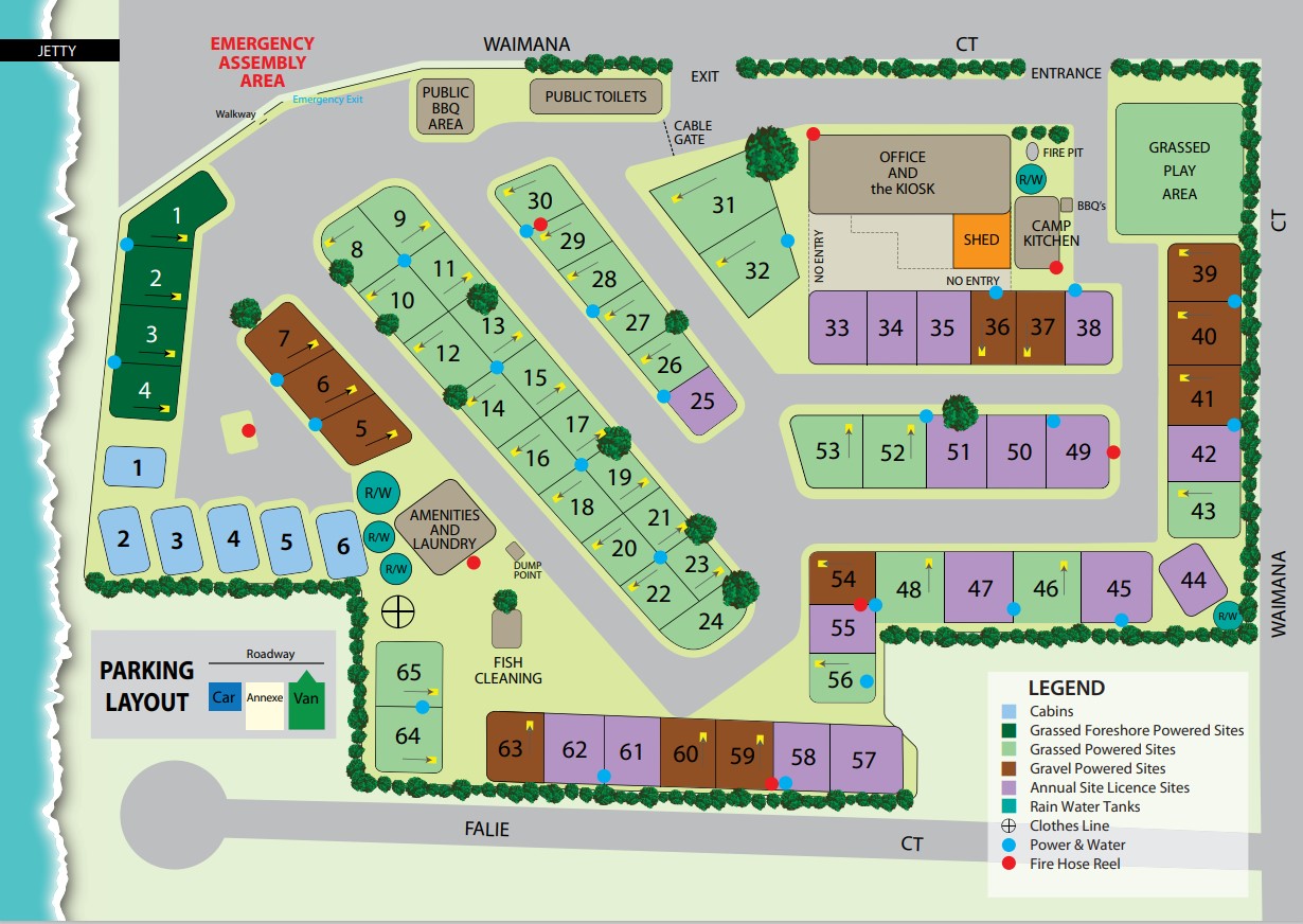 Park Map - Port Rickaby Caravan Park